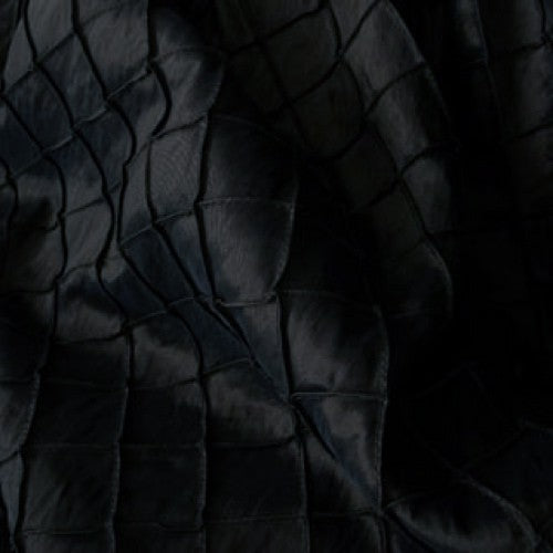 Pintuck Black Premium Table Linen